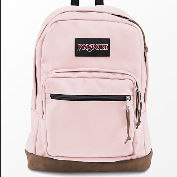 Jansport | Bags | Jansport Backpacklight Pink With Suede Bottom | Poshmark